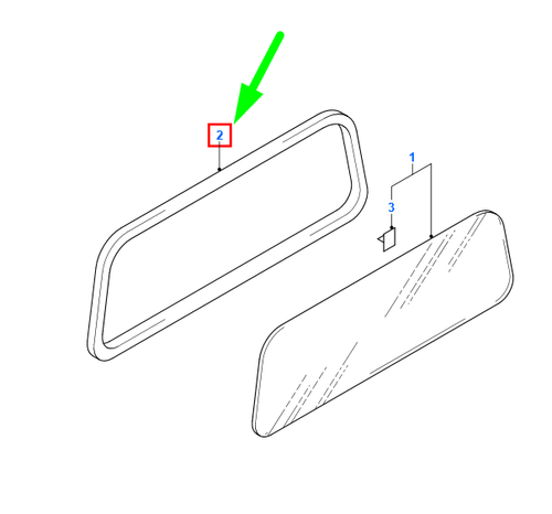 FORD RANGER MK3 Rear Window Glass Weatherstrip 5062495 NEW GENUINE | eBay