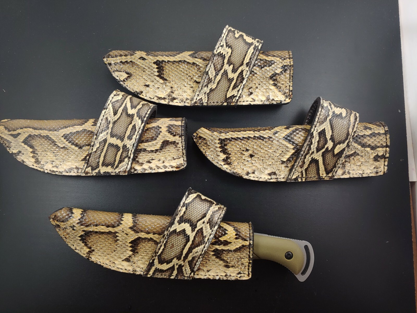 ESEE 3 RC 3 Cross Draw Hunting Sheath Burmese Python snake skin ...