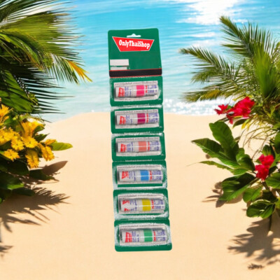 6 Stück - Inhalierer, Riechstift, Mentholstift aus Thailand - Yaa Dom ...