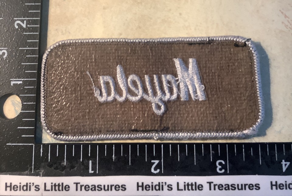 Vintage Rectangle Name Tag Work Uniform Patch Sew-on MAYELA | eBay