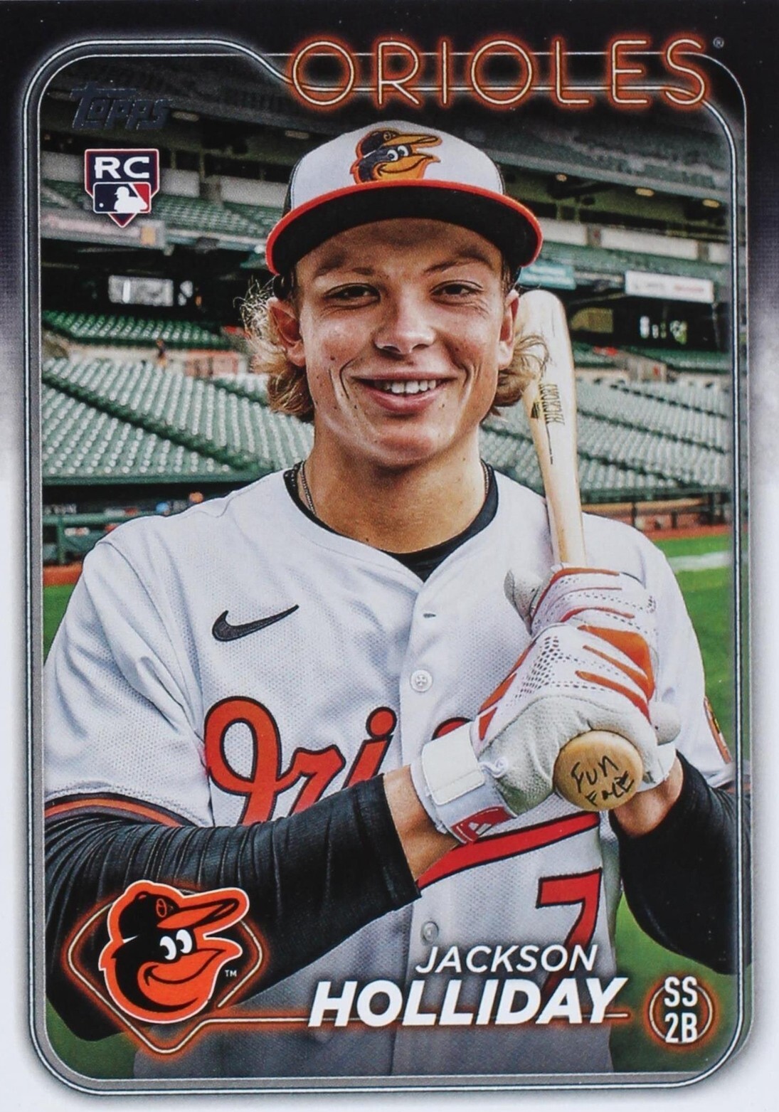 2024 Topps Series 2 - Variation Jackson Holliday #697 Fun Face on Bat ...