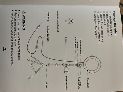 NEW VIEWOW Model AKL02 8.0 Inch Selfie Ring Light With Tripod Stand | eBay