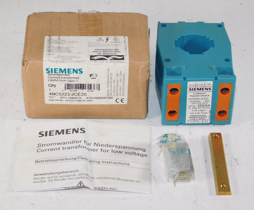 New Siemens 4NC5223-2CE20 Current Transformer 250/5A 5VA Class 1 Module ...
