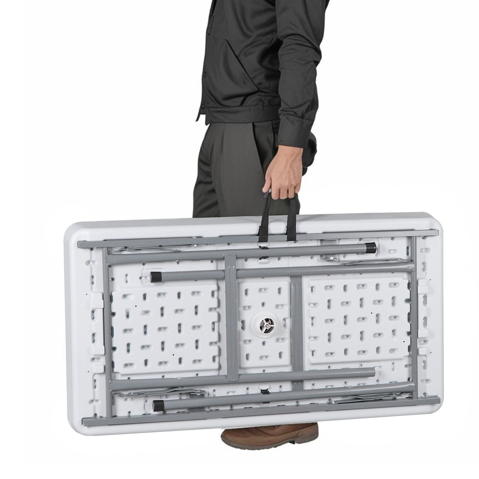 Plastic Folding Ice Cooler Table Tailgating Table w/ Matching Skirt ...