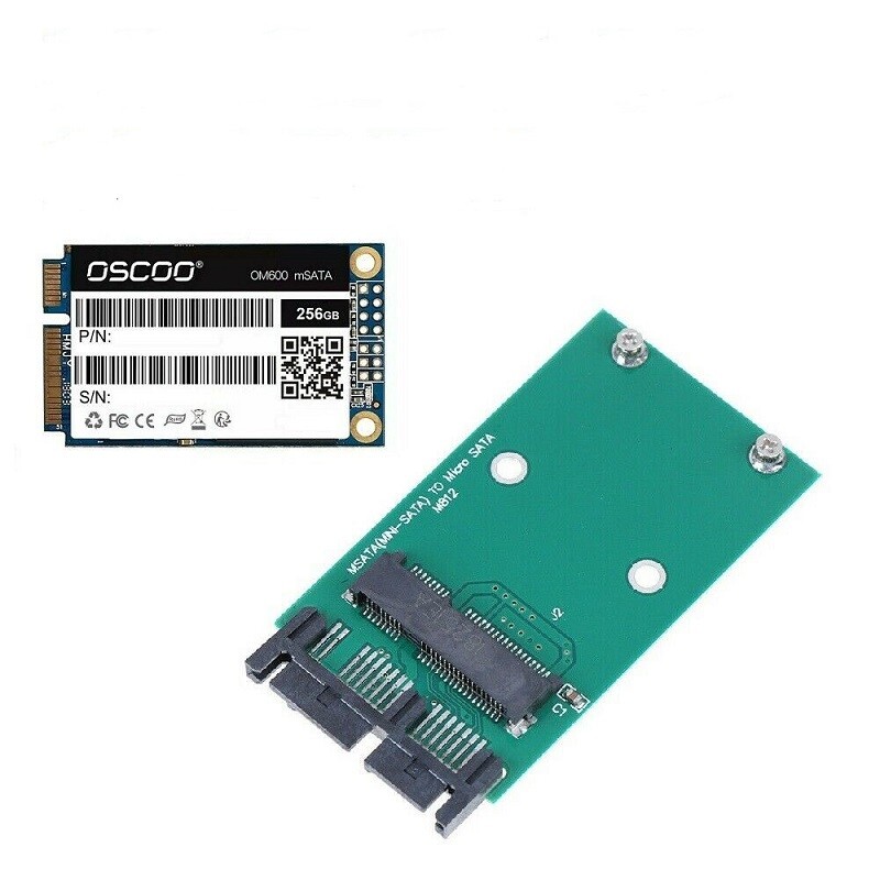 Mini PCI-e mSATA SSD to 1.8 inch Micro-SATA Adapter Converter Card ...