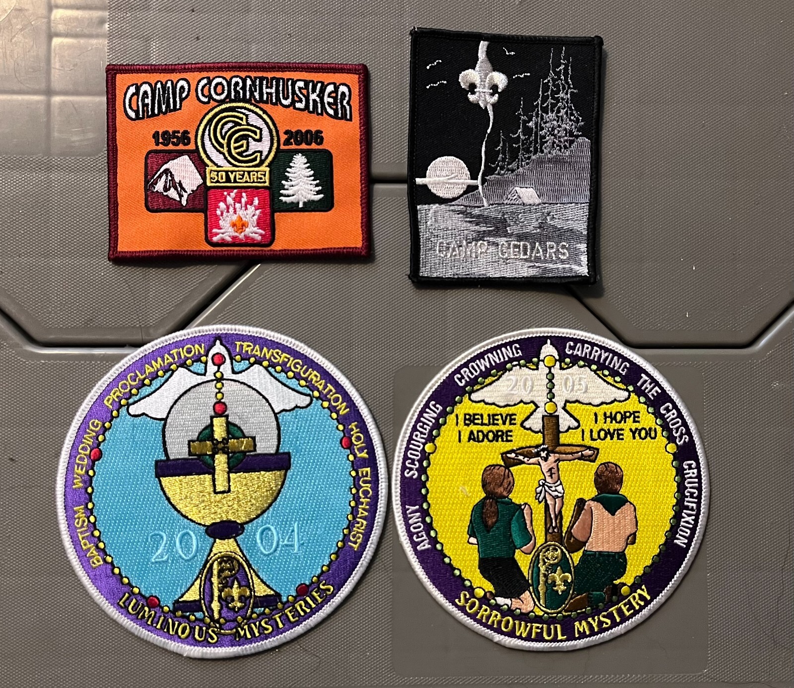 Boy Scout Mysteries Catholic Scouting camping NCCS patch Cornhusker ...