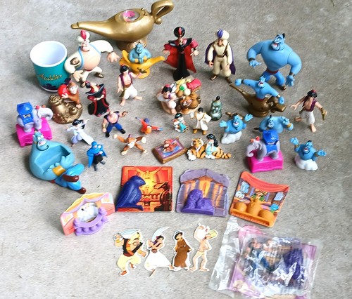 Huge Lot 40 pcs Aladdin Collectibles Disney Lamp Cup Jasmin Jafar Abu ...