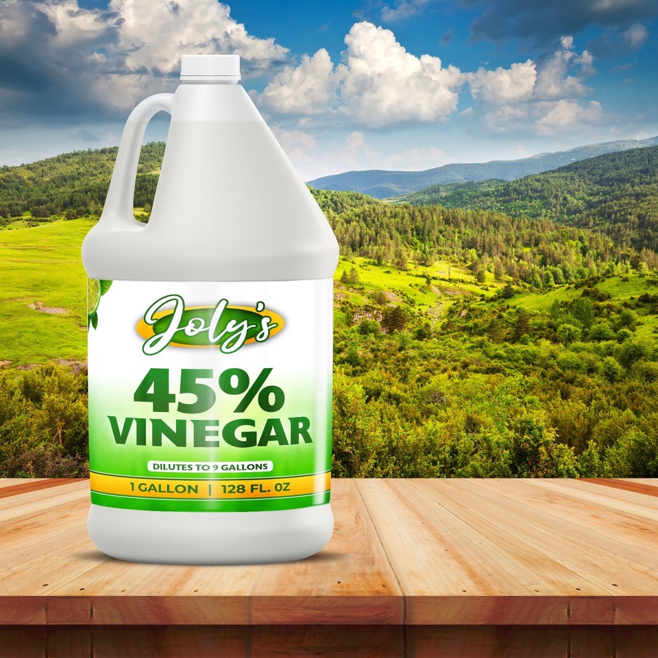 Joly's 45% Vinegar, 1 Gallon (128 fl oz), Concentrated Cleaning vinegar ...