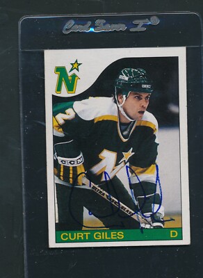 1985/86 Topps #96 Curt Giles North Stars Signed Auto *B1632 | eBay