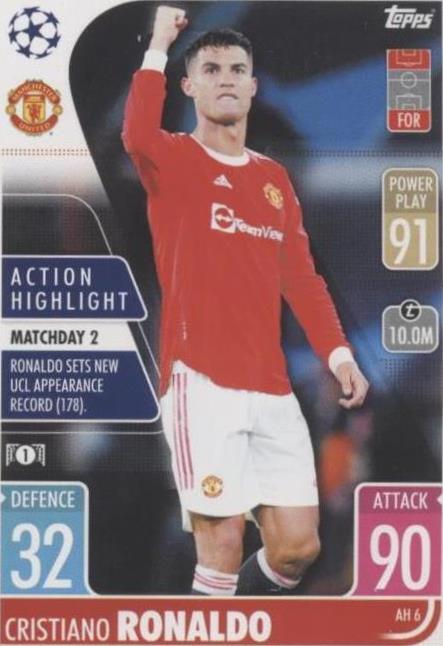 2021-22 Topps Match Attax UCL Extra Cristiano Ronaldo #AH 6 for sale | eBay