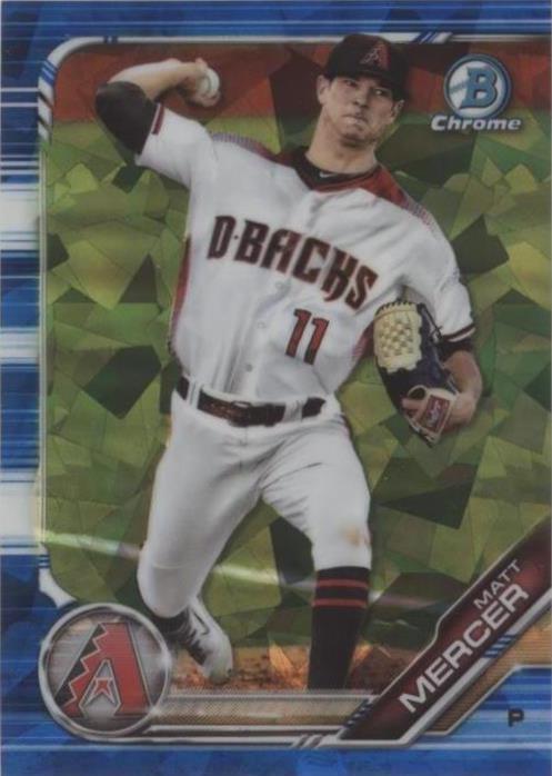 2019 Bowman Chrome Draft Sapphire Edition - Matt Mercer #BDC-55 Blue ...