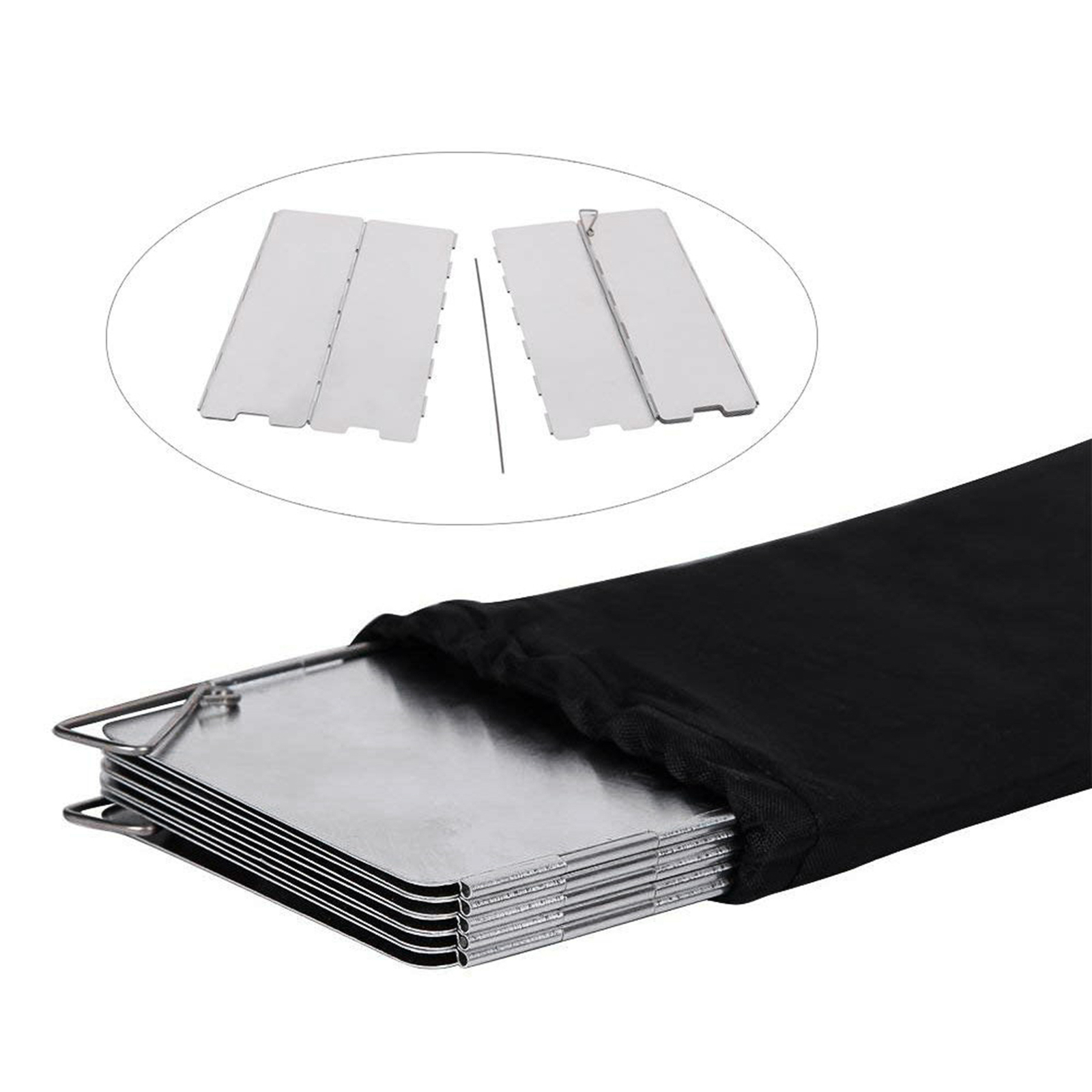Folding Windscreen 10 Plates Camping Cooker Windshield Y5Y2 | eBay ...