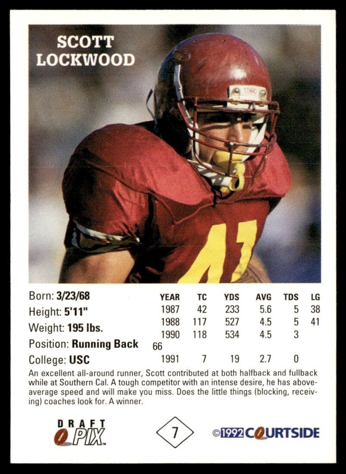1992 Courtside Scott Lockwood Rookie USC Trojans #7A | eBay