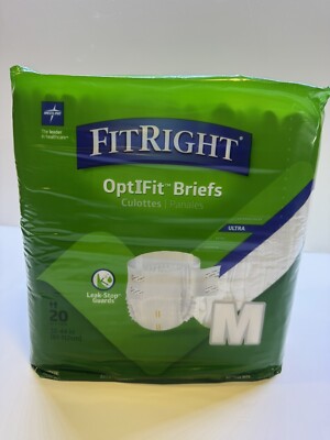 Adult Diapers Medium Medline FitRight Briefs Adult 32-44" Ultra ...