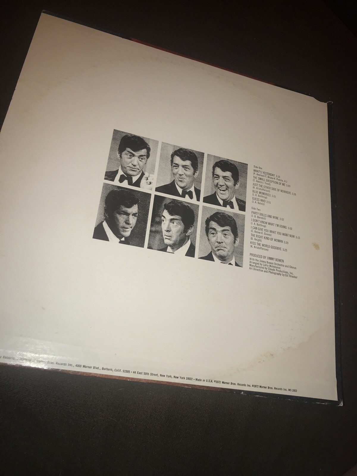 Dean Martin Dino R 2053 Vintage Record Vinyl The Rat Pack Vintage Vegas ...