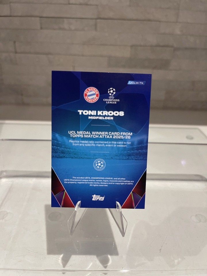 Match Attax 2026 Champions League UCL Winner Medal Toni Kroos Bayern ...
