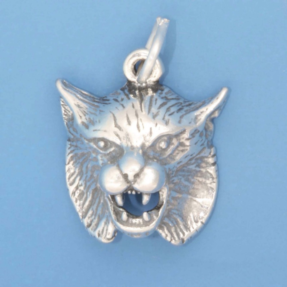 Bobcat Wildcat Lynx Wild Big Cat 925 Sterling Silver Charm Pendant MADE ...