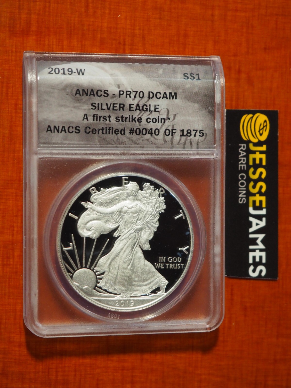 2019 W PROOF SILVER EAGLE ANACS PR70 DCAM FIRST STRIKE LABEL | eBay