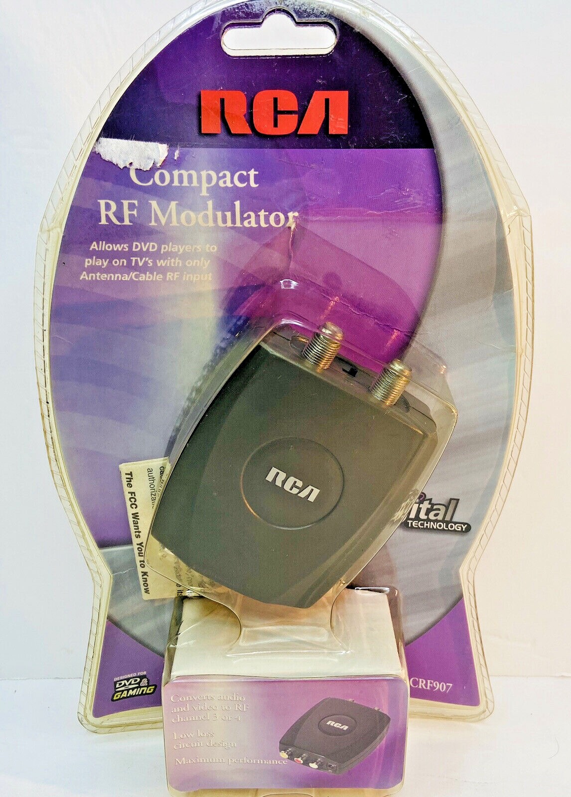RCA Compact RF Modulator Model CRF907 Maximum Performance DVD Gaming | eBay
