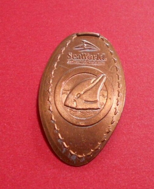SeaWorld elongated penny Orlando Florida USA cent Dolphin souvenir coin ...