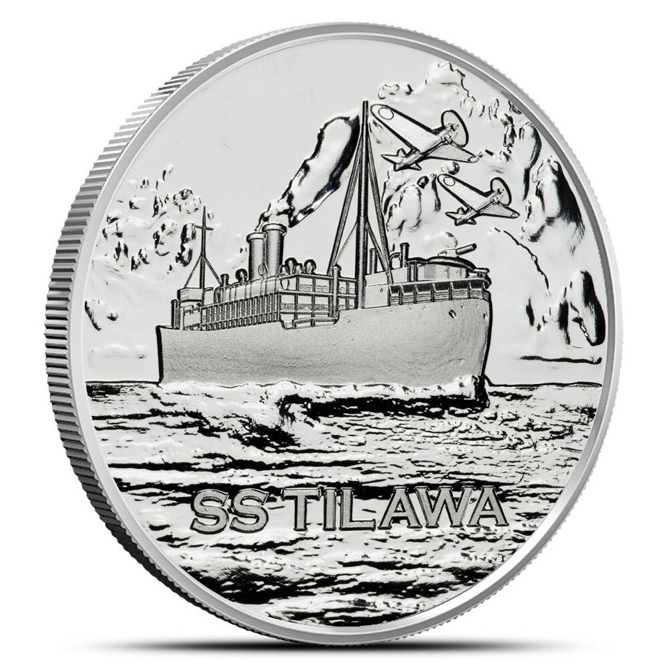 2024 SS Tilawa 1942 Glory Voyage 1 oz Shipwreck Silver coin in capsule ...