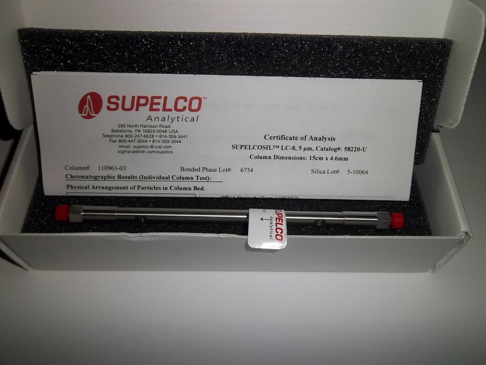 HPLC COLUMN, Suplelcosil LC-8, 4.6 x 150 mm, Supelco 58220-U, C8 | eBay