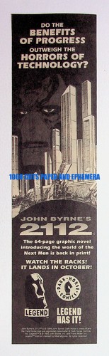 John Bryne's 2112 Dark Horse Comics 1994 Trade Print Magazine Ad Poster ...