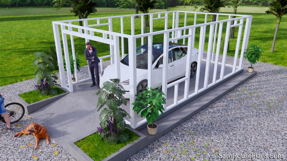 13x23 Feet 4x7 Meter 1 Car Garage Shed Plan PDF Plans (A4 Hard Copy) | eBay