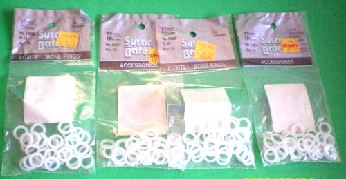 Susan Bates Plastic Luxite Bone Rings 1/2 Inch 4 Packages 30/Pkg ...