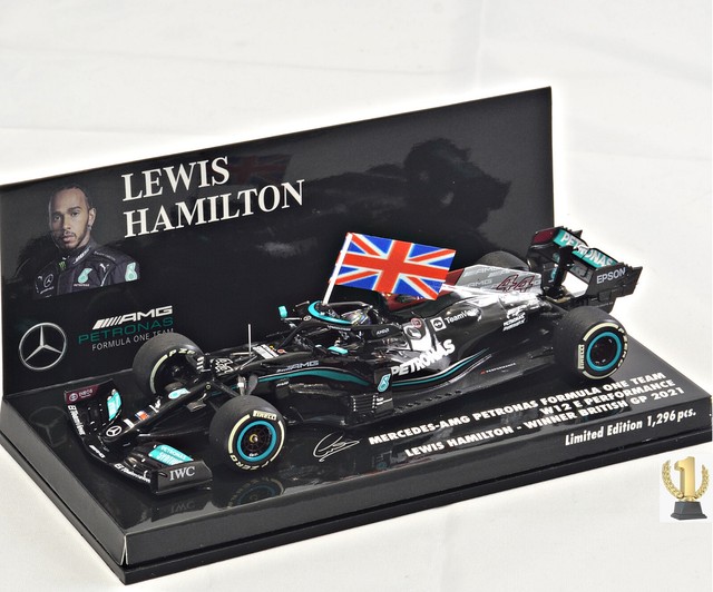 1 43 MINICHAMPS 410211144 Mercedes AMG W12E Winner British Gp 2021 ...