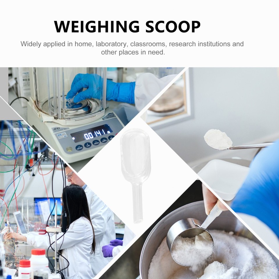 1pc Experiment Weighing Spoon Labs Weighing Scoop Tool Glass Weighing ...