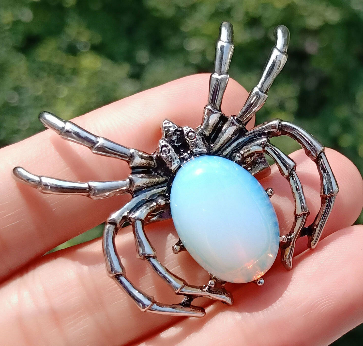 1x Opal Stone Spider Pendant Brooch Chakra Reiki Healing Amulet | eBay