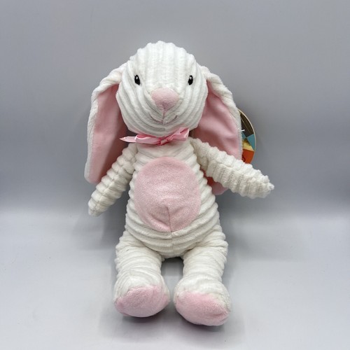 White & Pink Chenille Bunny Rabbit Plush FAO Schwarz 12" with Tag | eBay