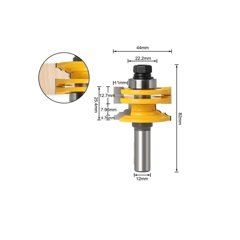 Router Bit 45# Steel Reversible Router Bit Totally Enclosed ...