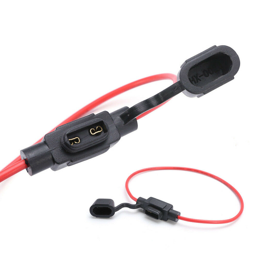 10pcs Standard Blade Fuse Holder Splash Proof 40A 12 AWG Cable In Line ...