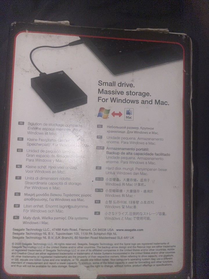 Seagate One Touch USB 3.2 External Hard Drive 5 TB - Black 763649149713 ...