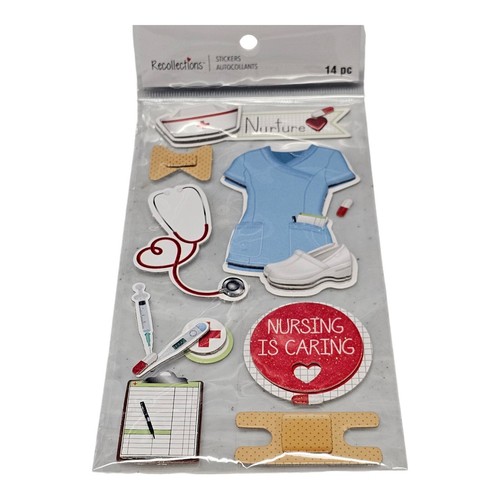 Recollections Stickers 14pc Nurse Nursing 3 Dimensional Scrapbook ...