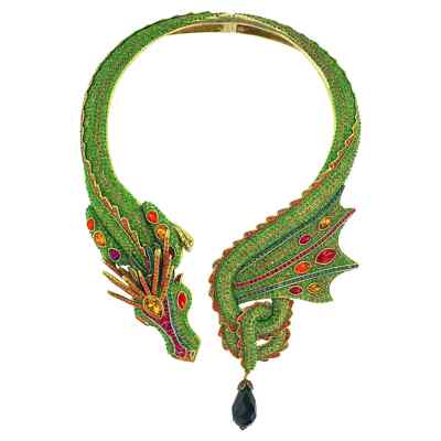 HEIDI DAUS "Mythical Masterpiece" Beaded Crystal Dragon Necklace | eBay
