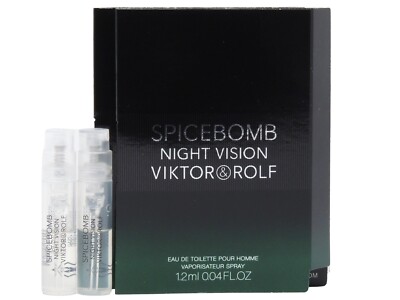 V&R VIKTOR & ROLF SPICEBOMB NIGHT VISION EDT 1.2ml .04fl oz x 2 COLOGNE ...