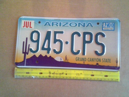 *License Plate, Arizona, Passenger, 945 - CPS | eBay