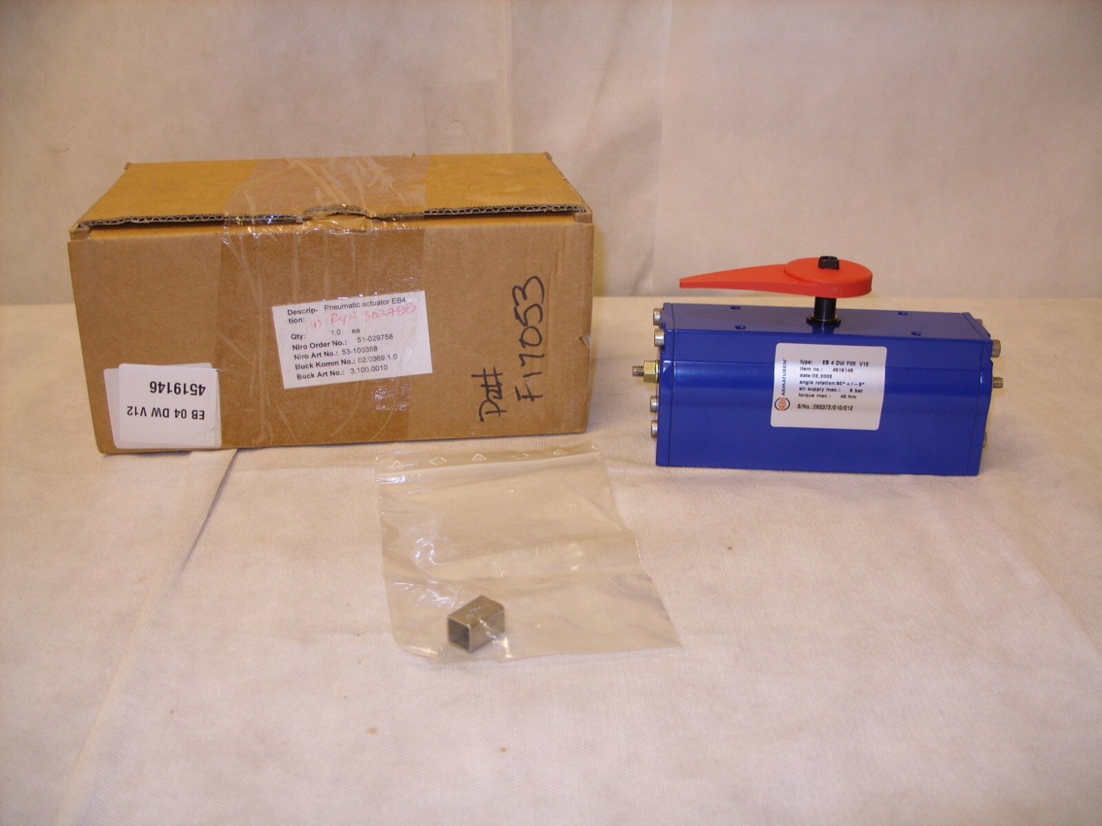 Ebro Armaturen EB4 Pneumatic Actuator - EB4DWF05V12 / 4519146 - NIB | eBay