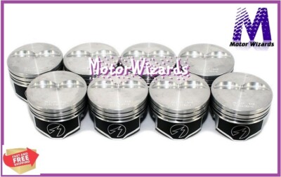 SPEED PRO Hypereutectic H631CP Pistons 8-PACK Flat Top for SBC Chevy ...