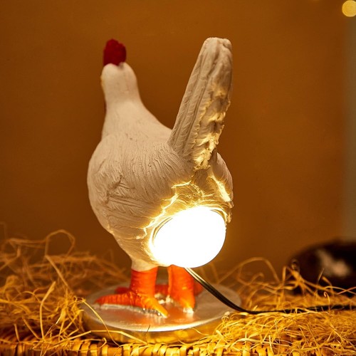 Carnival Chicken Lamp Taxidermy Chicken Eggs Lamp Ranch Farm Country ...