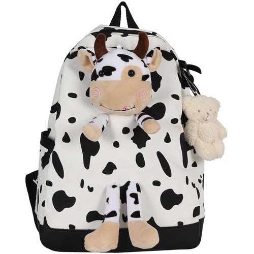 Canvas School Bags Cow Pattern Personalized Backpack New Backpacks | eBay
