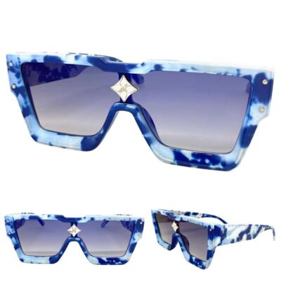 Oversized Classic Modern Retro Hip Hop Shield Style SUNGLASSES Big Tie ...