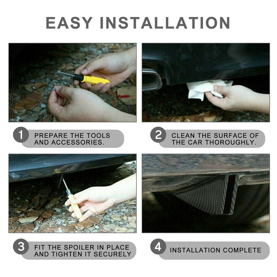 For E90 E92 E93 330i 335i Rear Bumper Diffuser Fin Spoiler Lip Wing ...