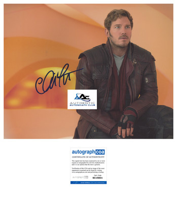 CHRIS PRATT AUTOGRAPH SIGNED 11X14 PHOTO AVENGERS INFINITY WAR STAR ...