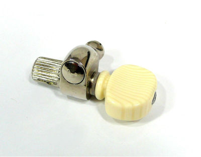 5th string banjo tuning peg, Nickel plated, Acrylic Ivory, One piece ...