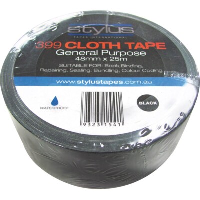 STYLUS 399 CLOTH TAPE Black 48mmx25m | eBay