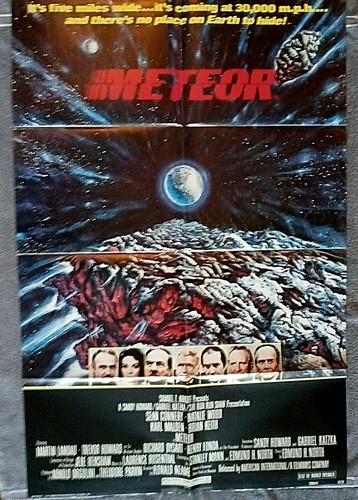 Meteor Movie Poster SEAN CONNERY Natalie Wood KARL MALDEN Henry Fonda ...